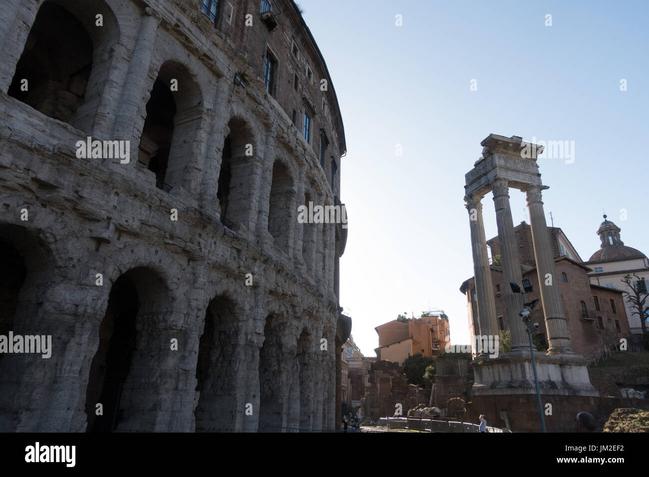 Apolo's Temple and Marcello's theater - Amazing Rome, Italy Stock Photo ...