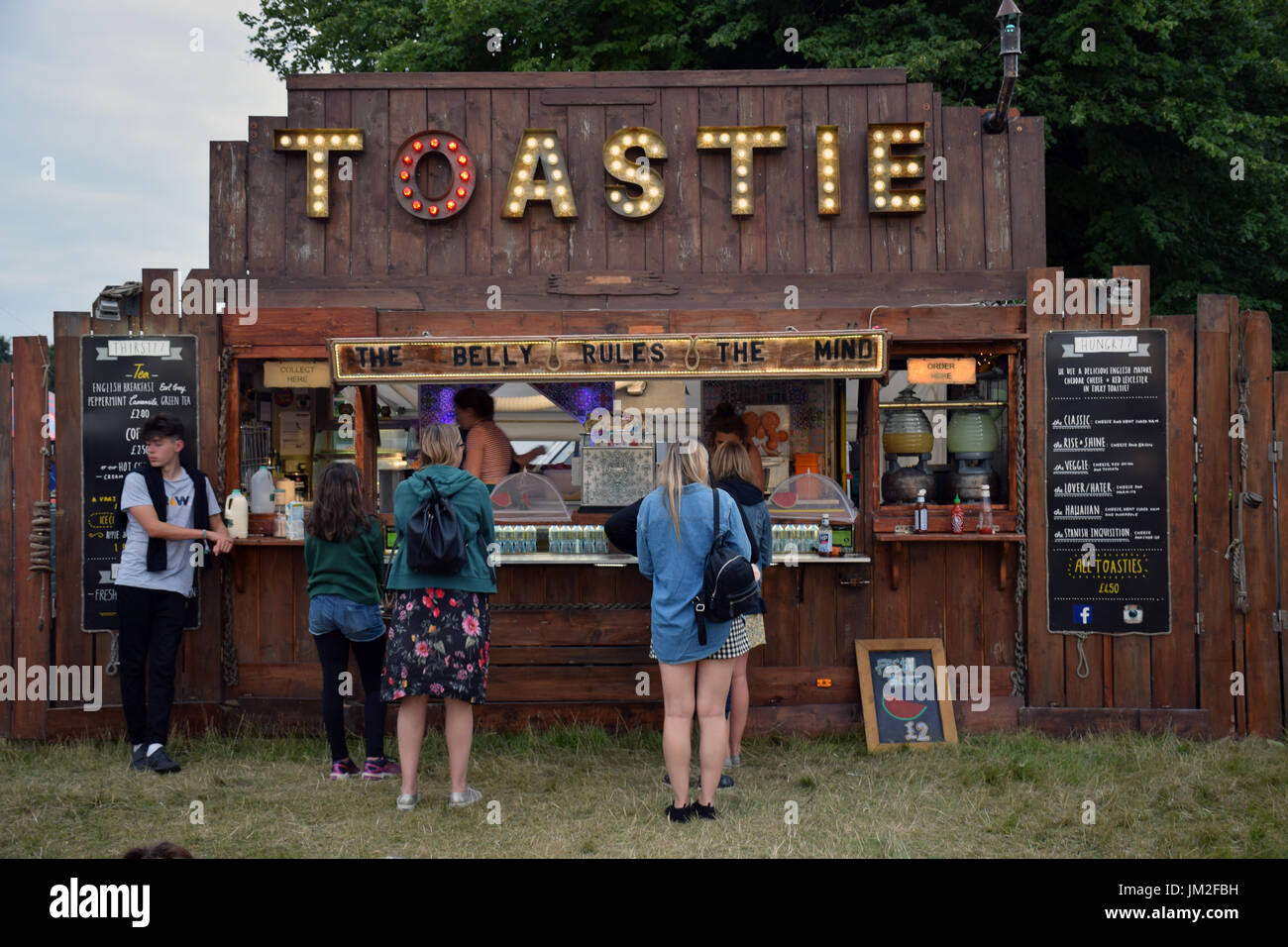 Latitude Festival 2017, Henham Park, Suffolk, UK. Toastie stall Stock ...