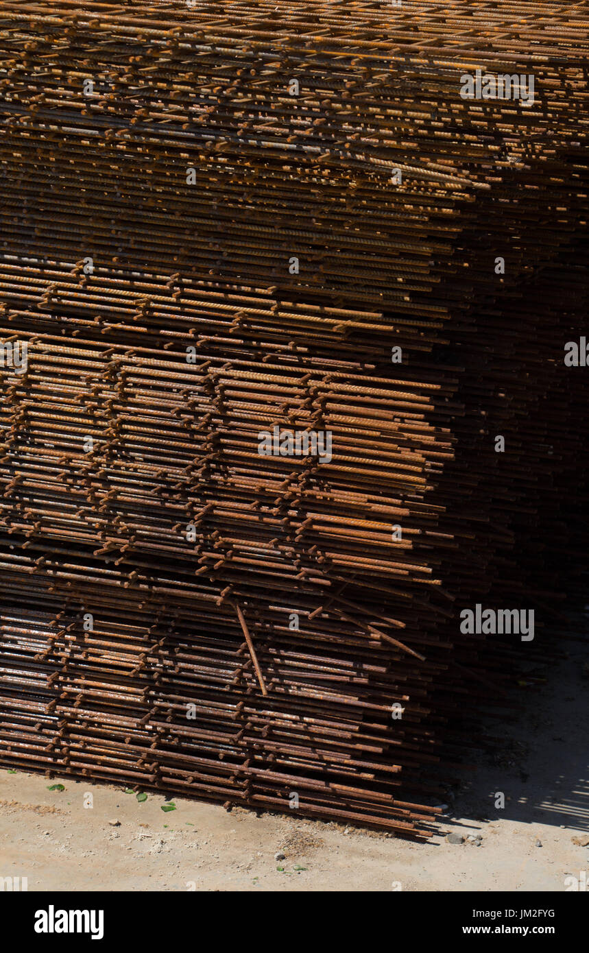 Iron bars reinforcement concrete bars for construction Stock Photo - Alamy
