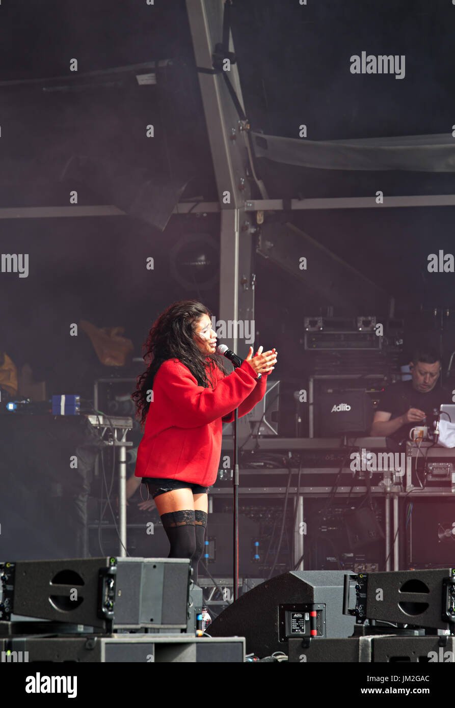Jessie Reyez performing on stage at the Liverpool International Music ...