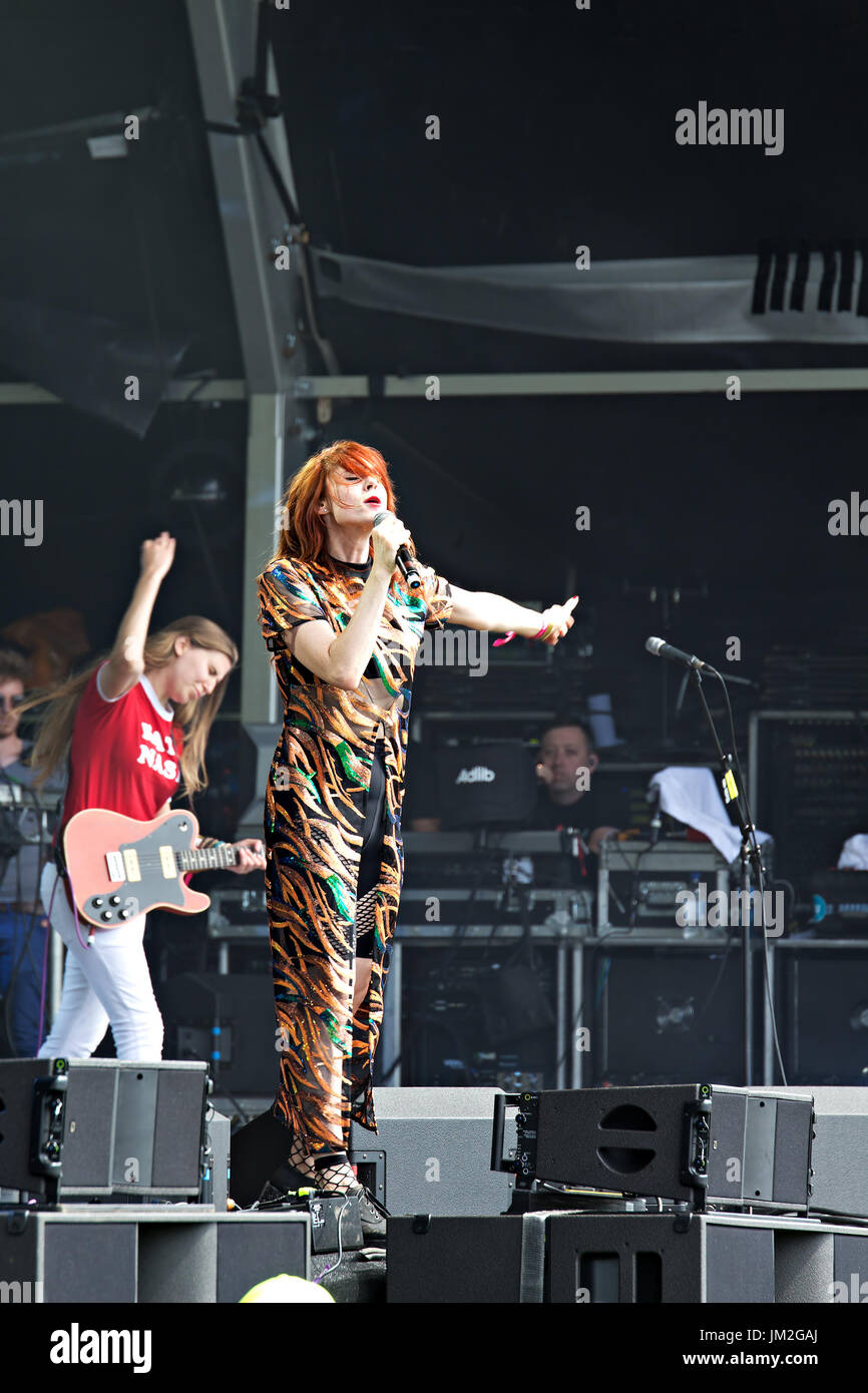 Girl in red on stage hi-res stock photography and images - Alamy
