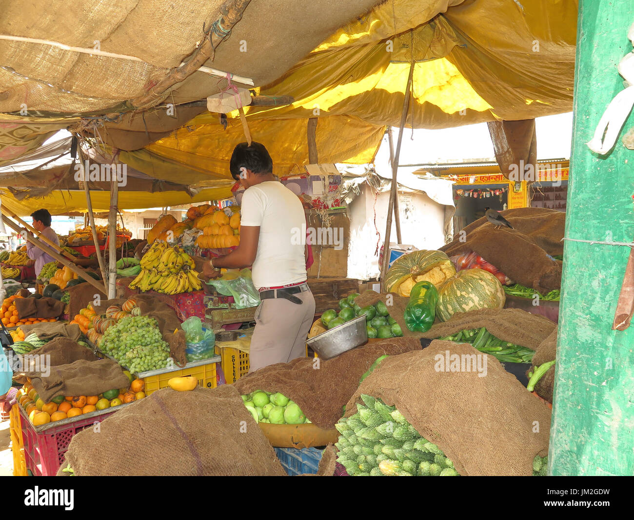 Fruit and Spice Market in Agra,India on the Yamuna River near the ...