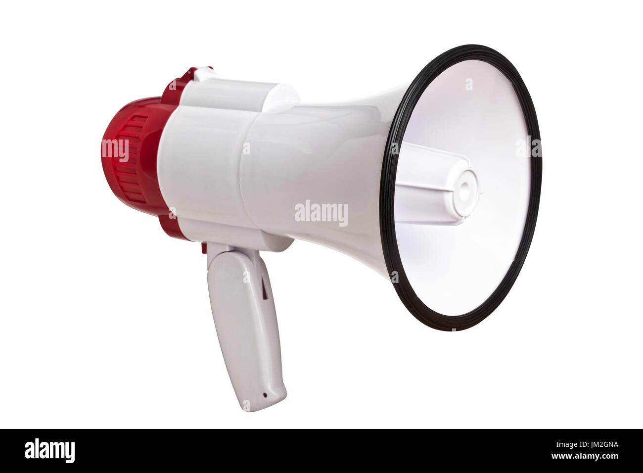 red and white megaphone isolated Stock Photo - Alamy