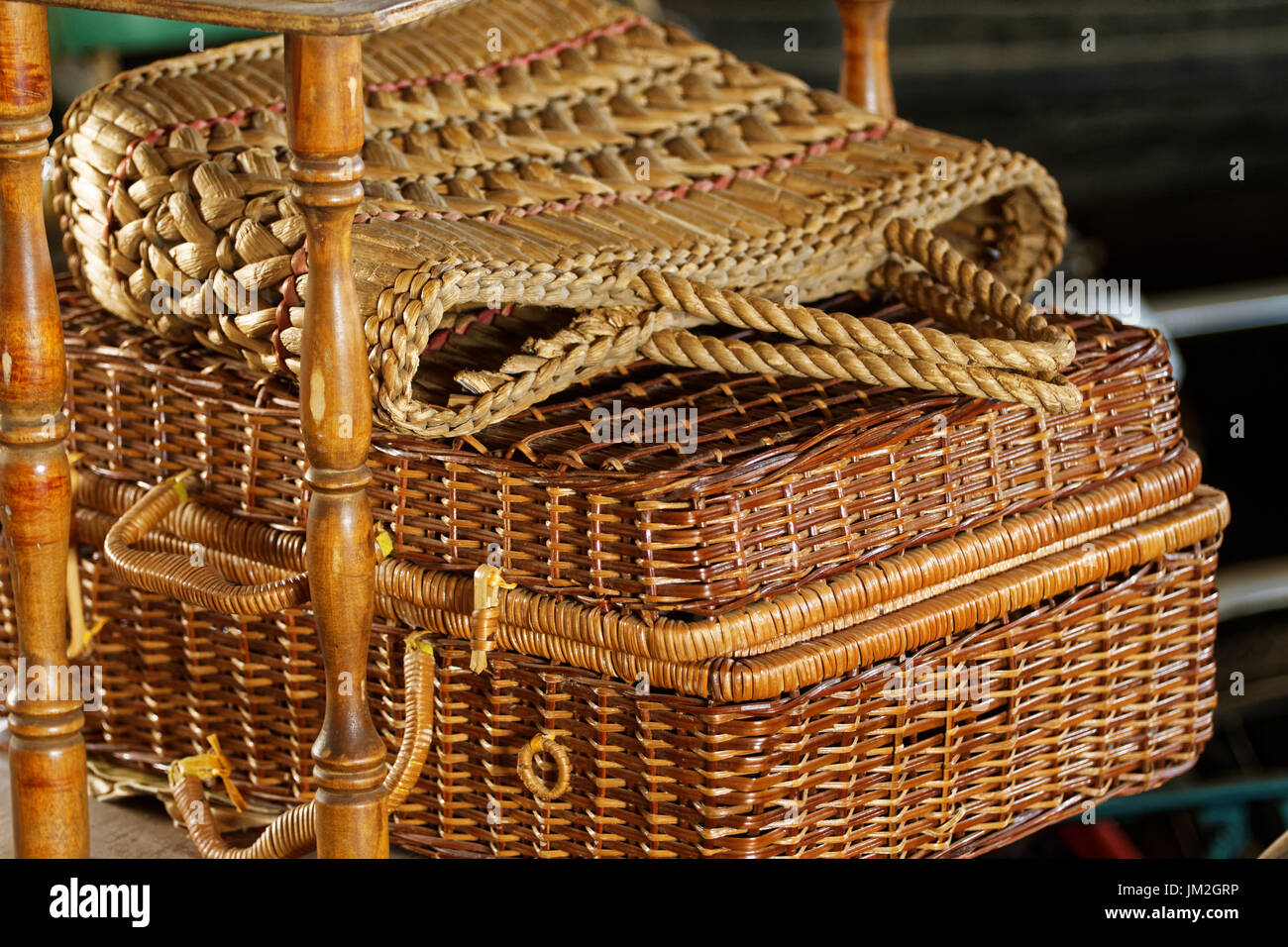 Wicker items hi-res stock photography and images - Alamy