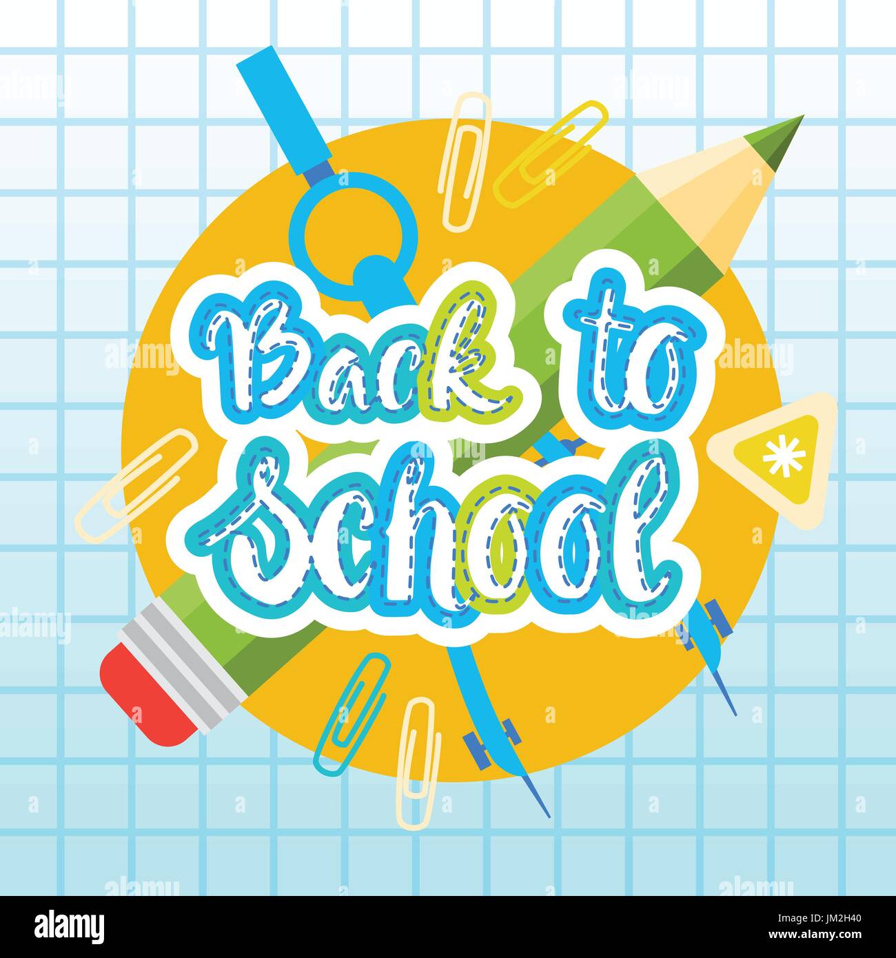 Back To School Logo Text On Notebook Background With Studing Supplies ...
