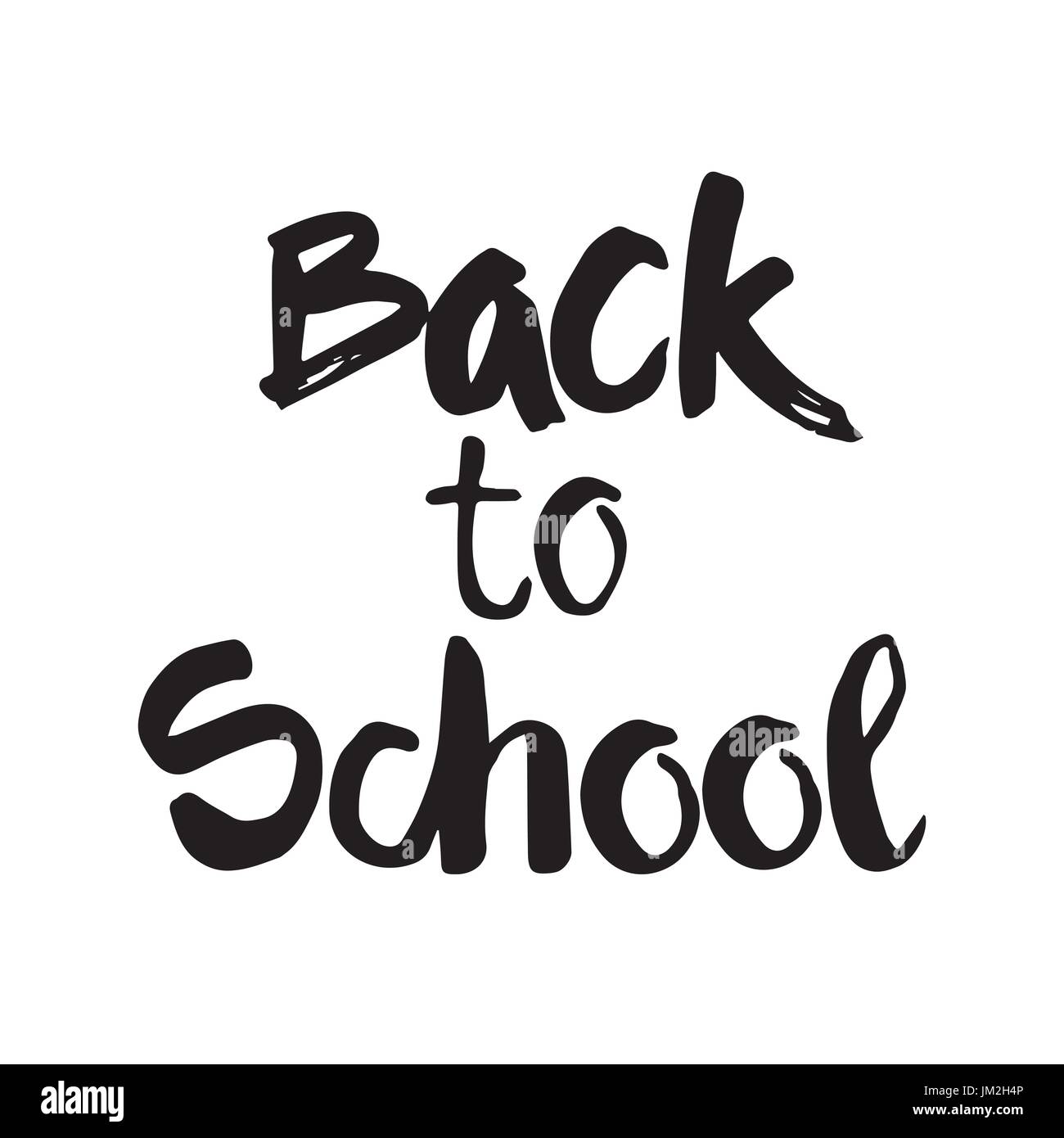 Back To School Logo Hand Drawn Text On White Background Stock Vector ...