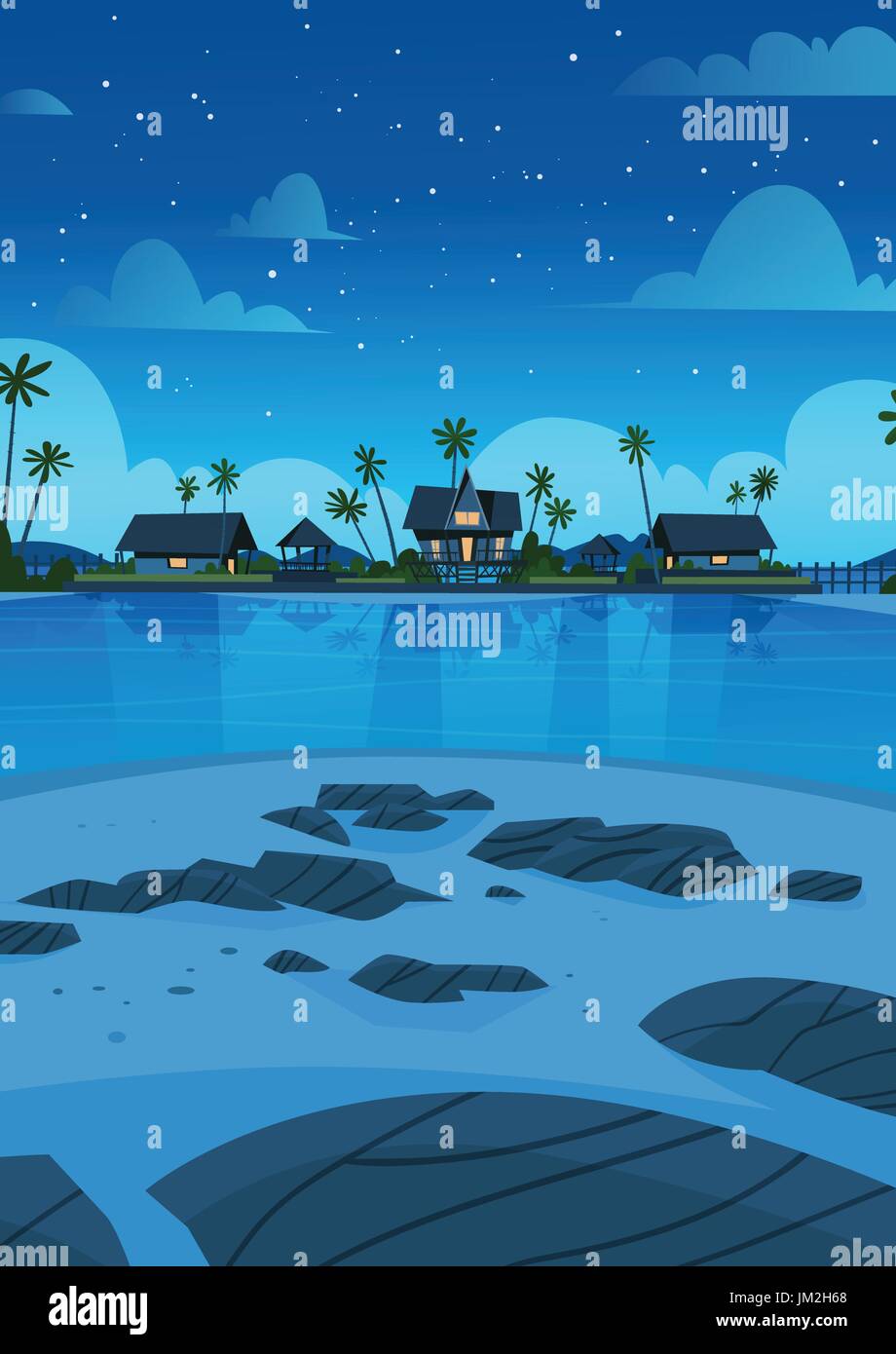 Hotel night view Stock Vector Images - Alamy