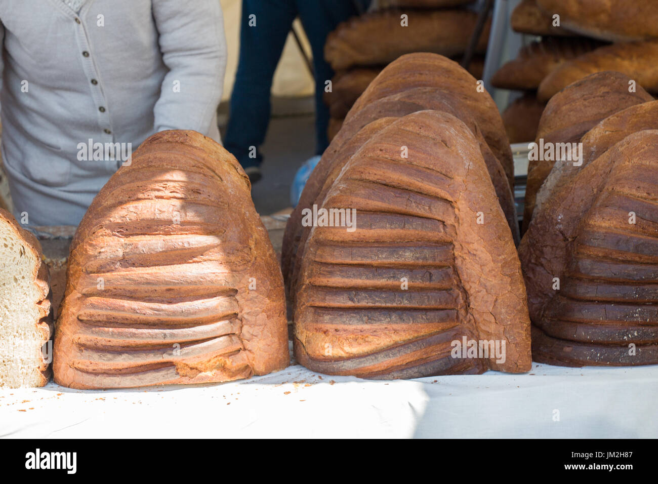 Traditional Turkish style made bread loaf Stock Photo - Alamy