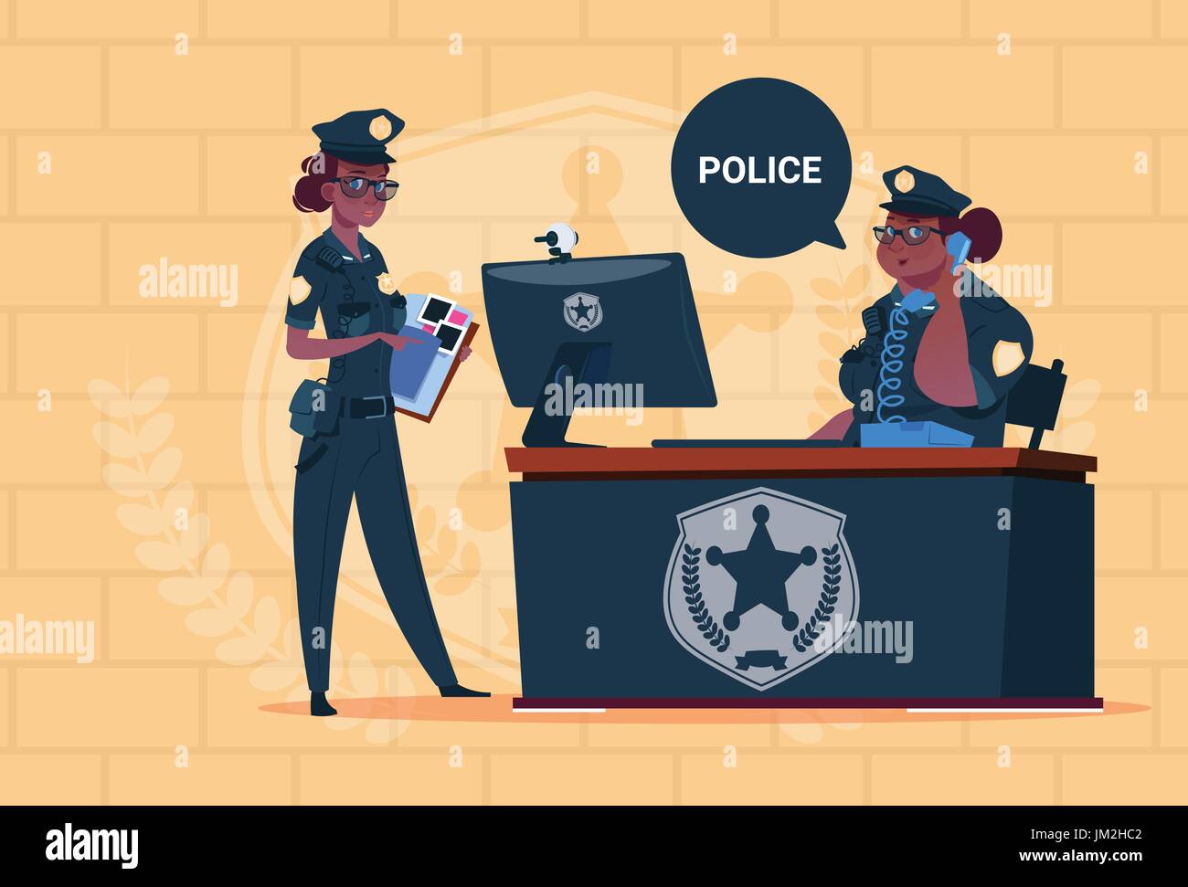 African lady security guard Stock Vector Images - Alamy