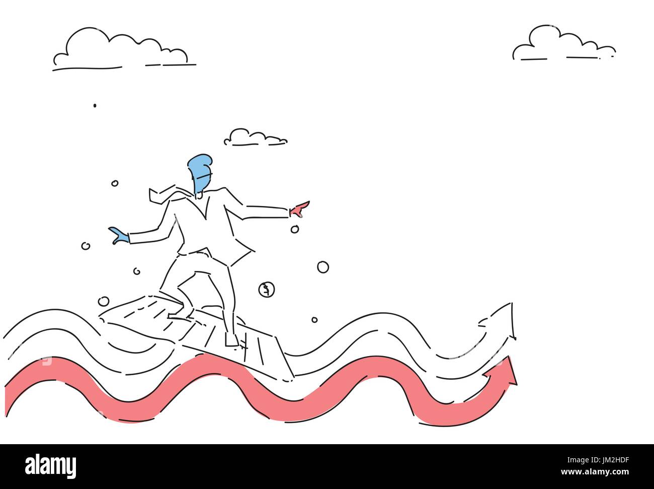 Leadership concept person riding Cut Out Stock Images & Pictures - Alamy