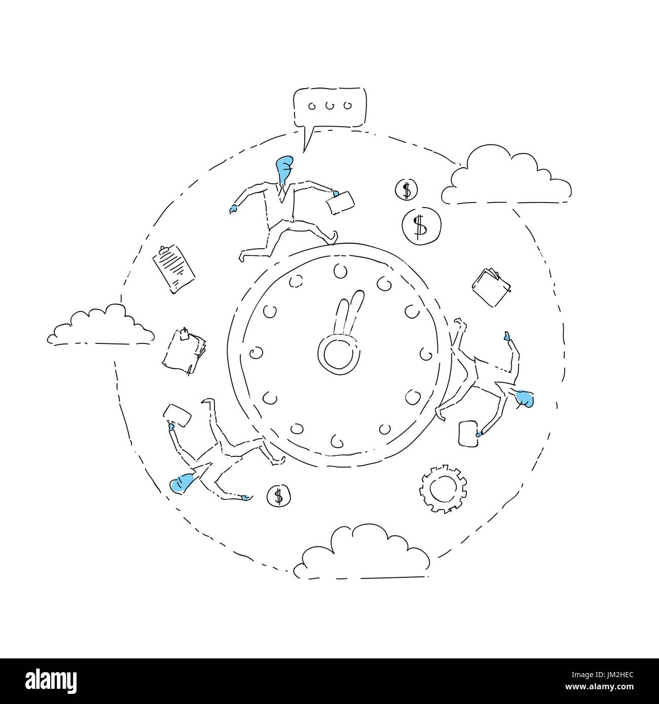 Run clock Stock Vector Images - Alamy