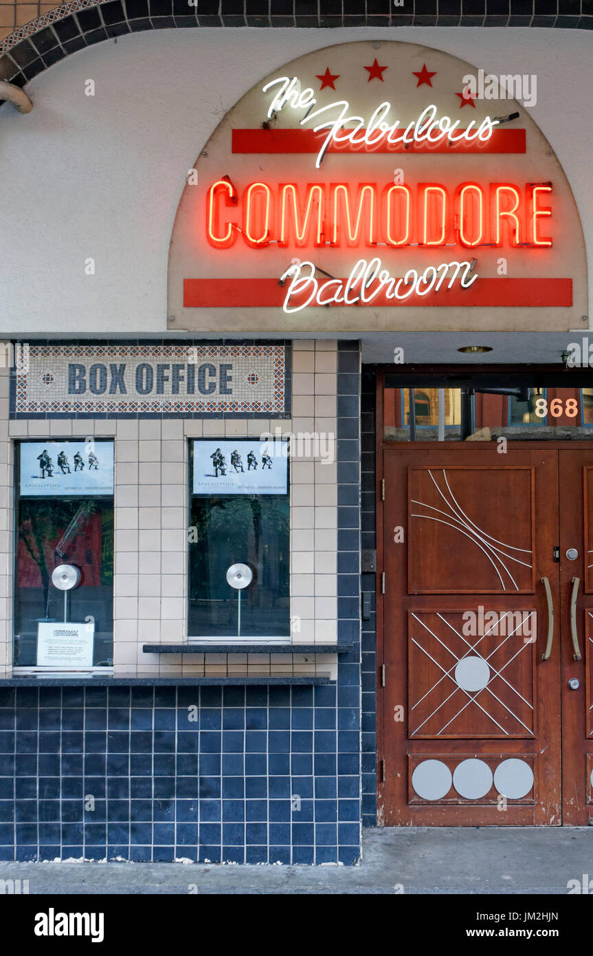 Entrance to the Commodore Ballroom on Granville Street in downtown ...