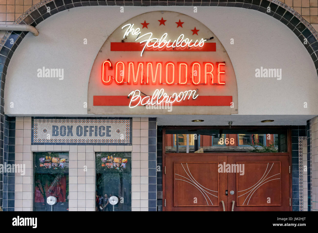 Entrance to the Commodore Ballroom on Granville Street in downtown ...