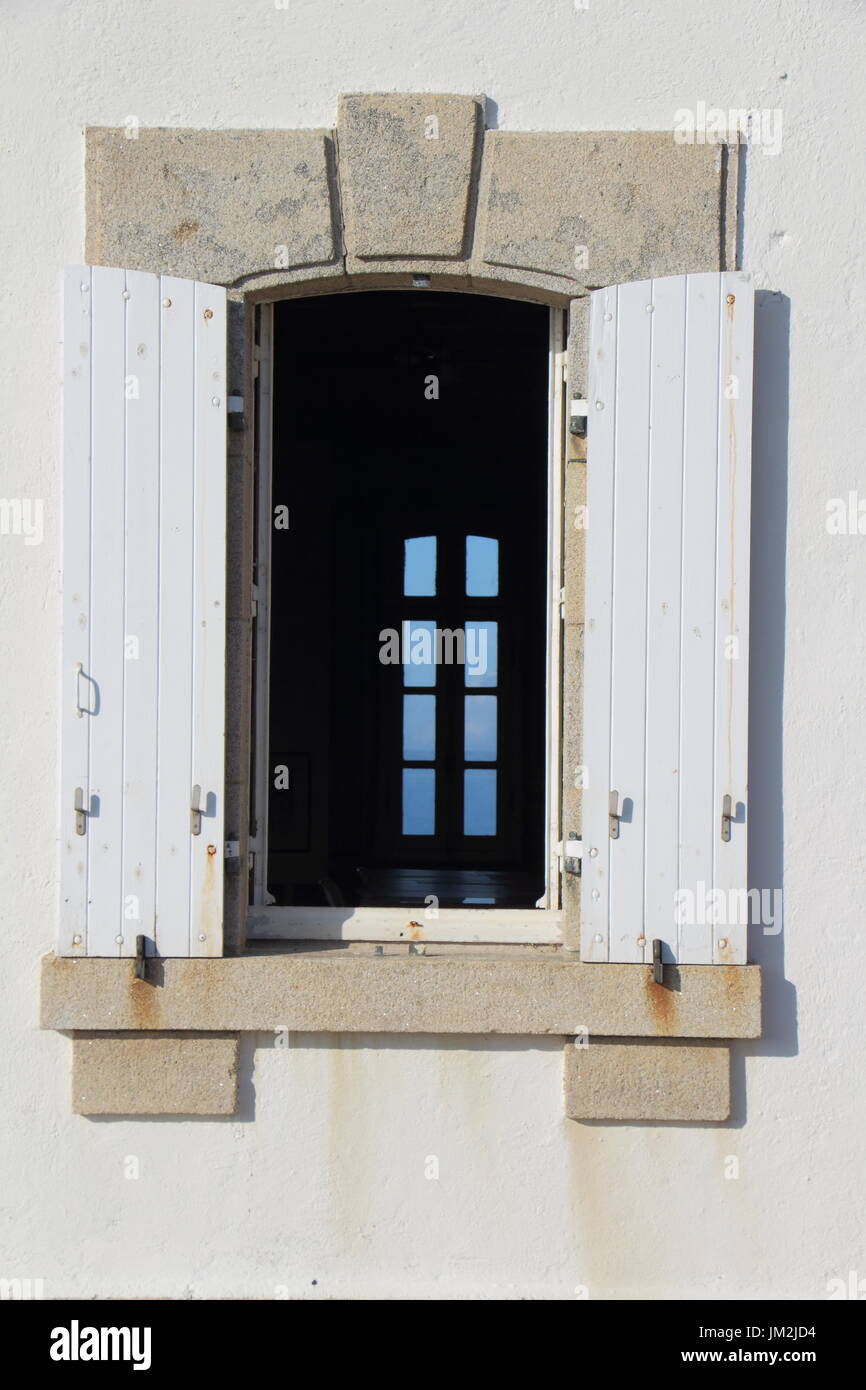 Closed window in an open window Stock Photo - Alamy