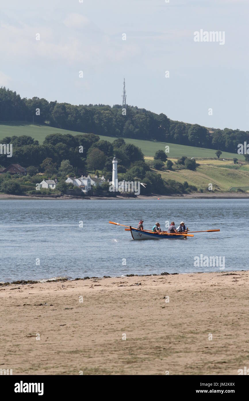 Rowing boat in Tay Estuary Scotland July 2017 Stock Photo - Alamy