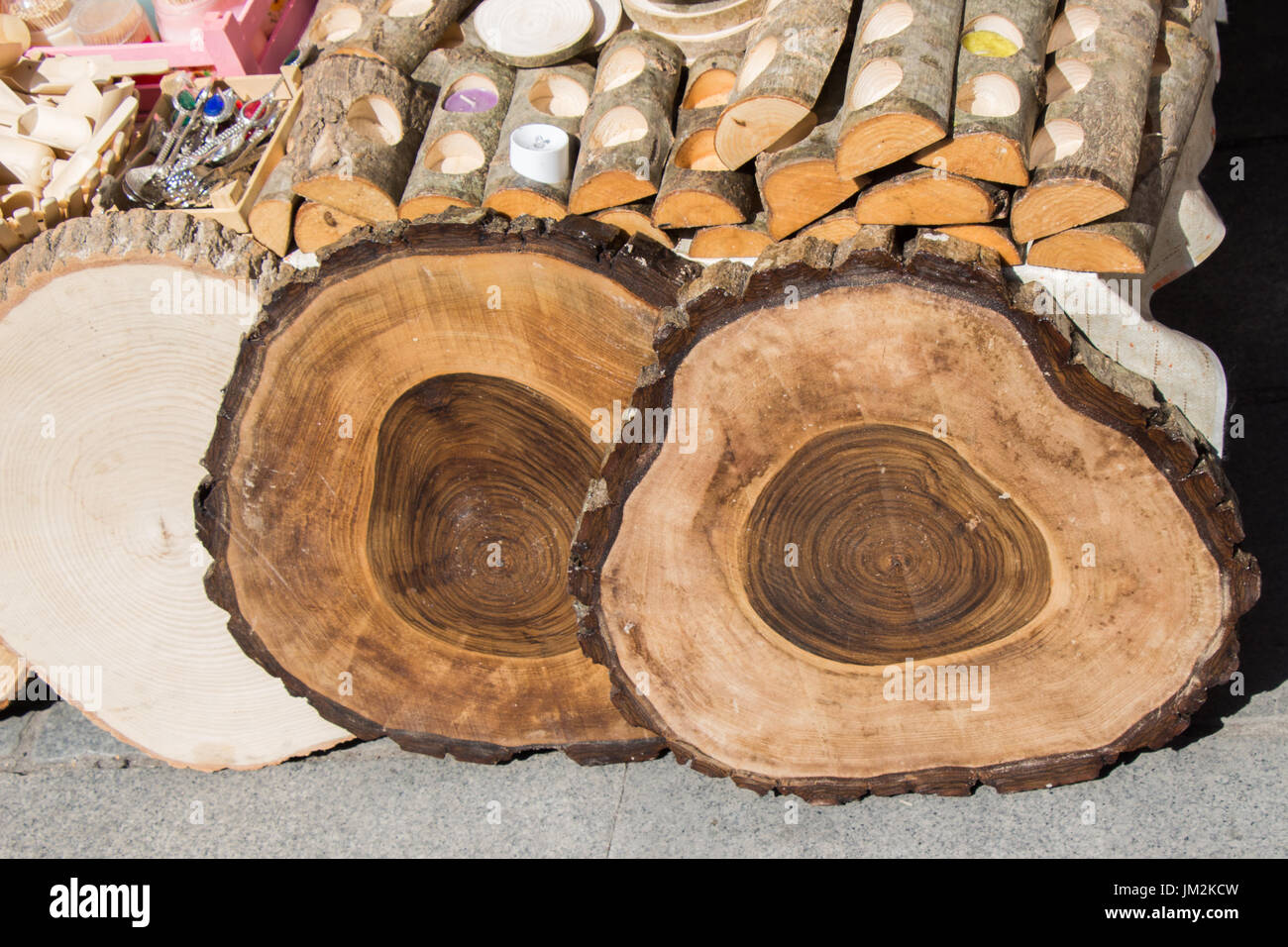 small piece of cut wood logs used for wood texture background Stock ...