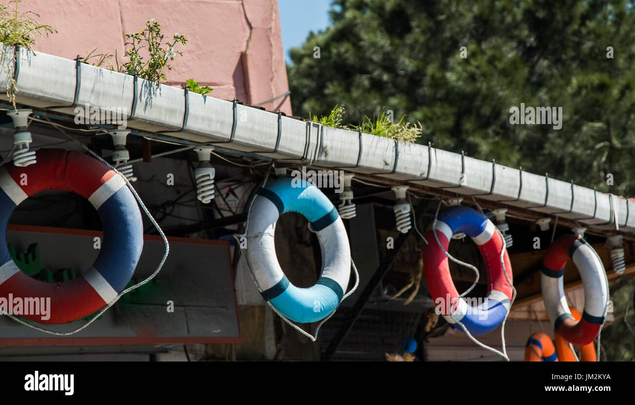 Hanging Life Life Preservers High Resolution Stock Photography and ...