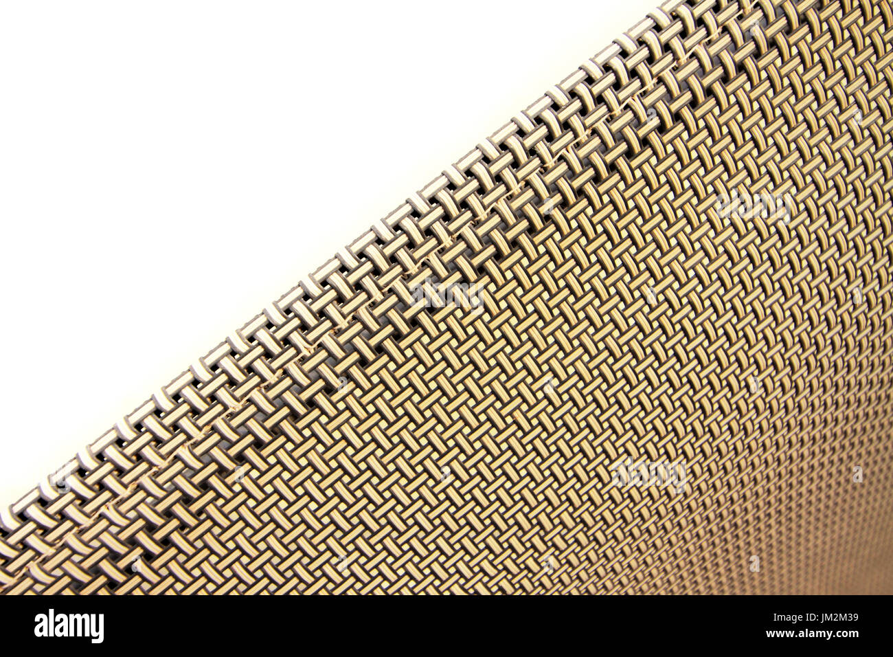 An abstract view of a gold weave pattern with white background Stock ...