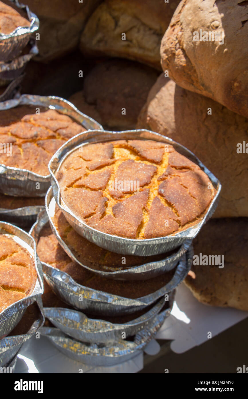 Traditional Turkish style bread of corn flour Stock Photo - Alamy