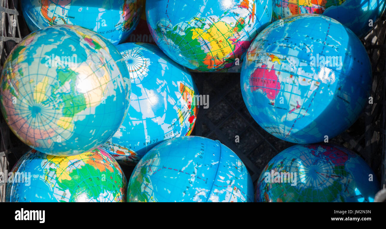 Globe is placed on canvas background Stock Photo - Alamy