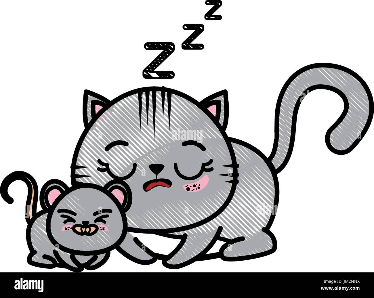 isolated cat and mouse icon vector illustration graphic design Stock ...