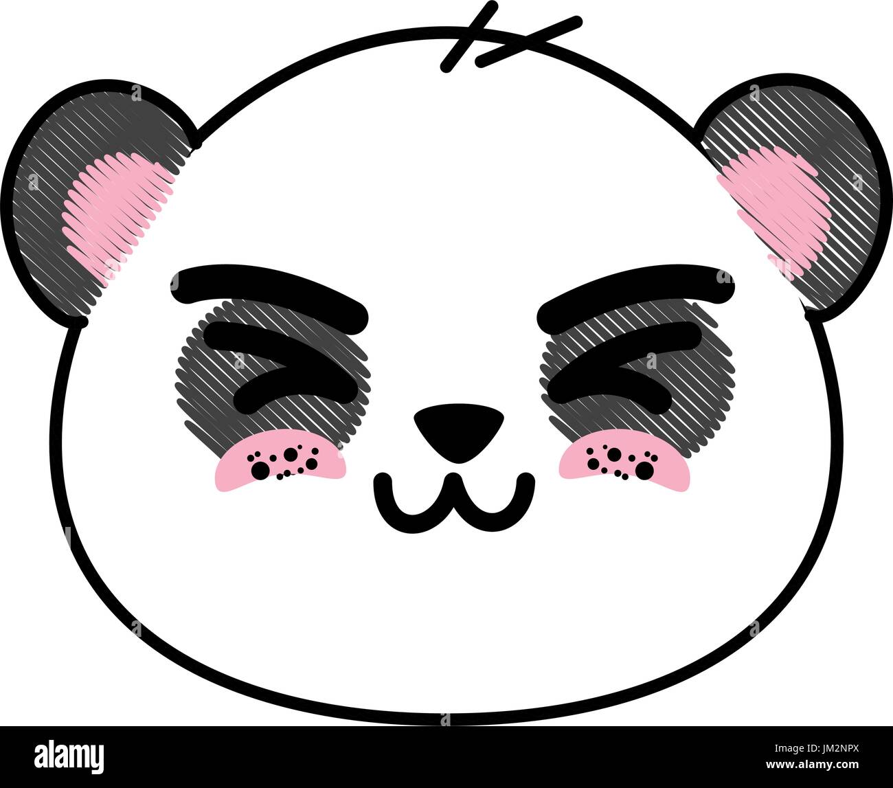 cute panda bear face icon vector illustration graphic design Stock ...