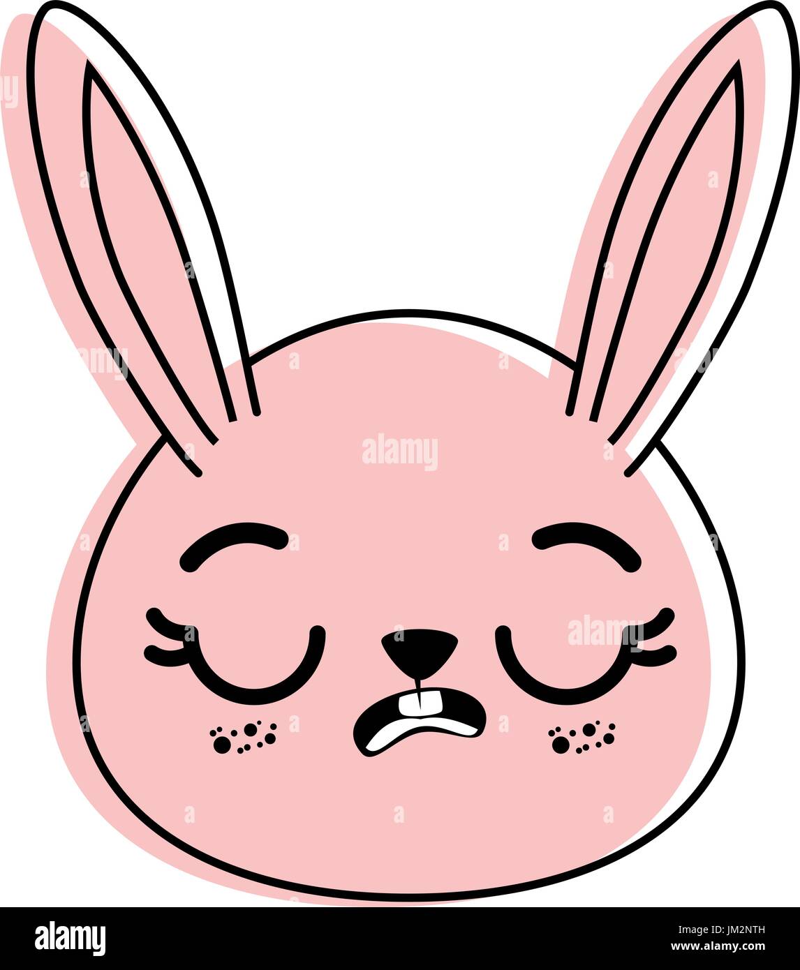 isolated cute rabbit face icon vector illustration graphic design Stock ...