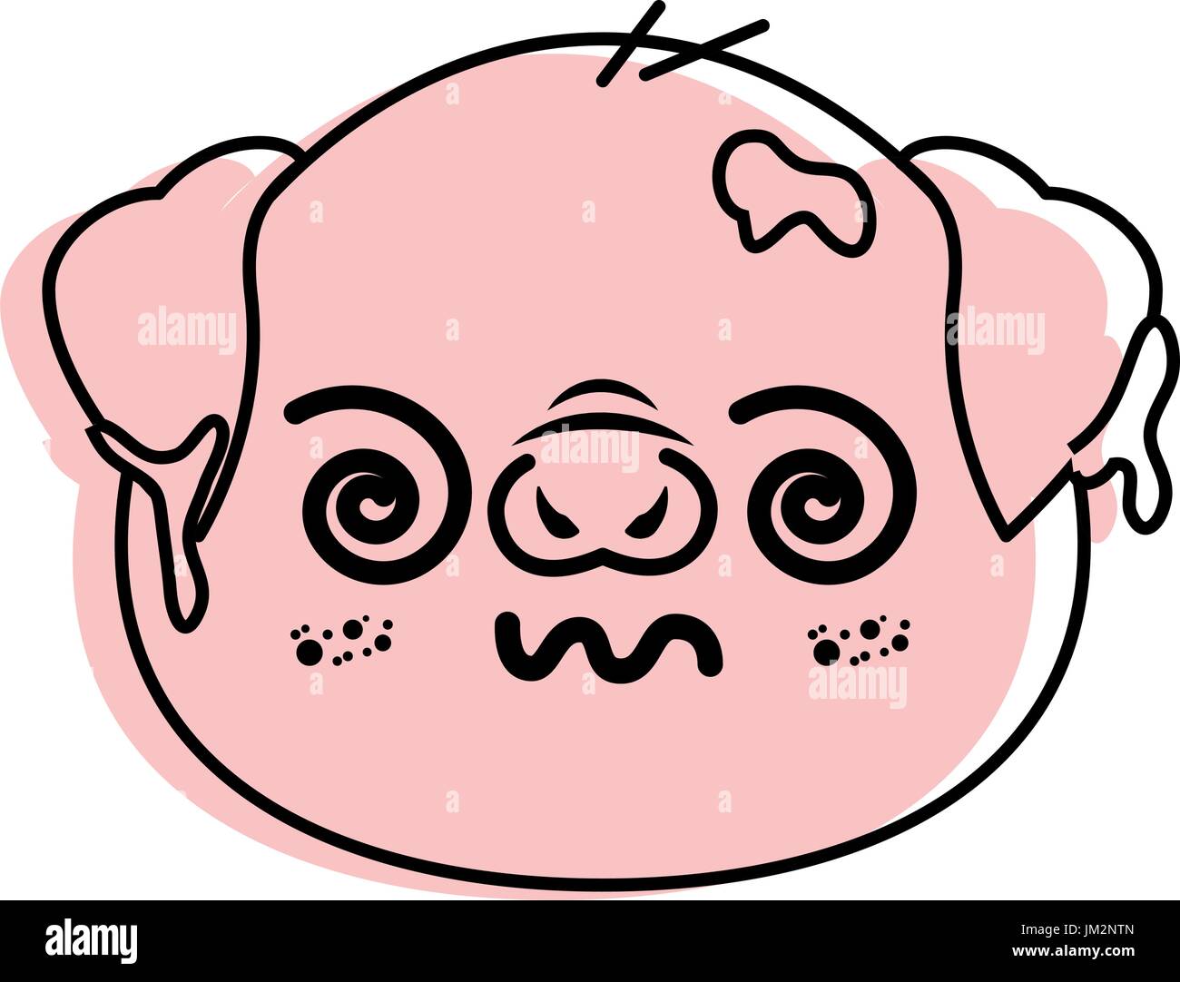 isolated cute pig face icon vector illustration graphic design Stock ...