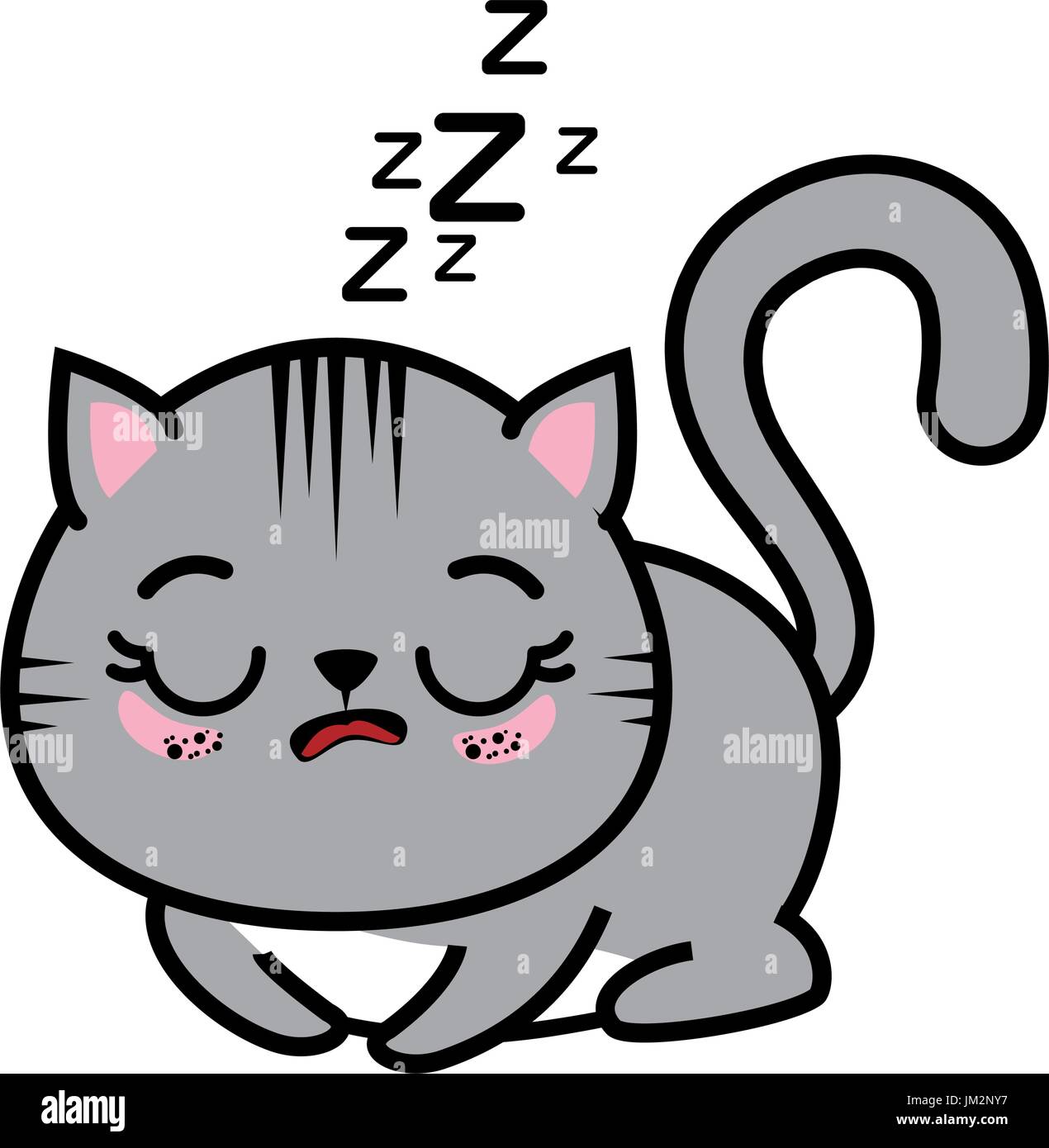 isolated cute cat sleeping icon vector illustration graphic design ...