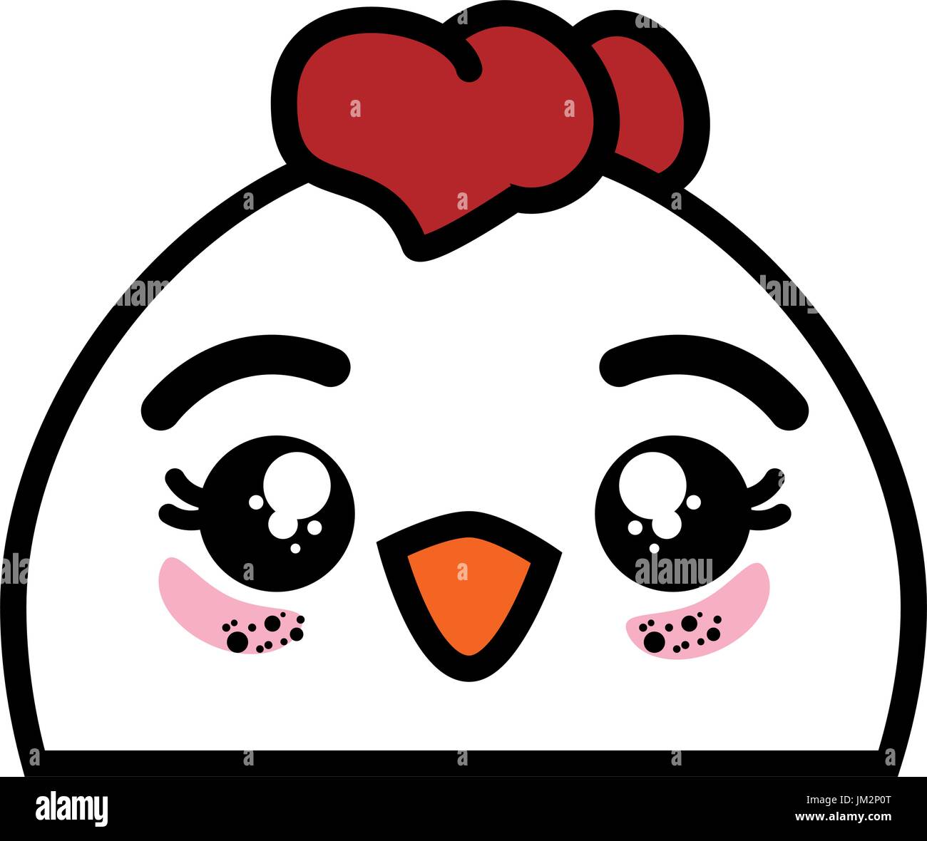 isolated cute chicken face icon vector illustration graphic design ...