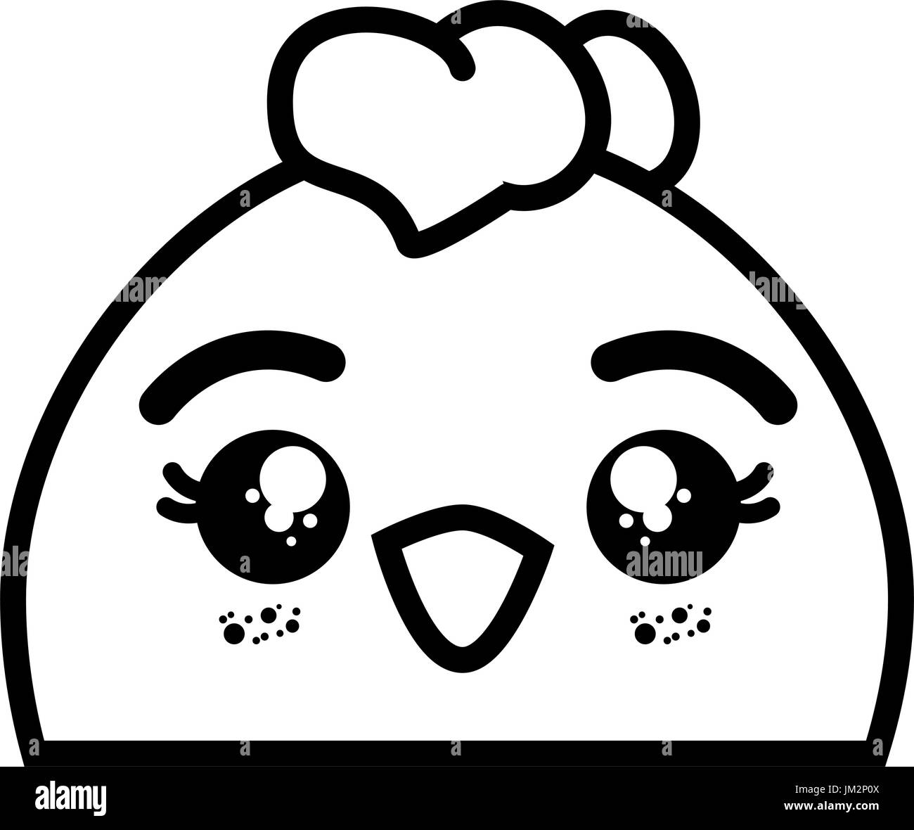 isolated cute chicken face icon vector illustration graphic design ...