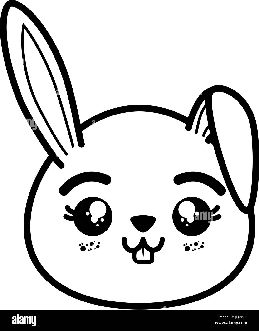 isolated cute rabbit face icon vector illustration graphic design Stock ...