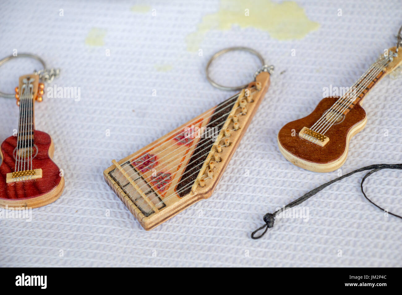 Set of models of musical instruments made of wood Stock Photo - Alamy