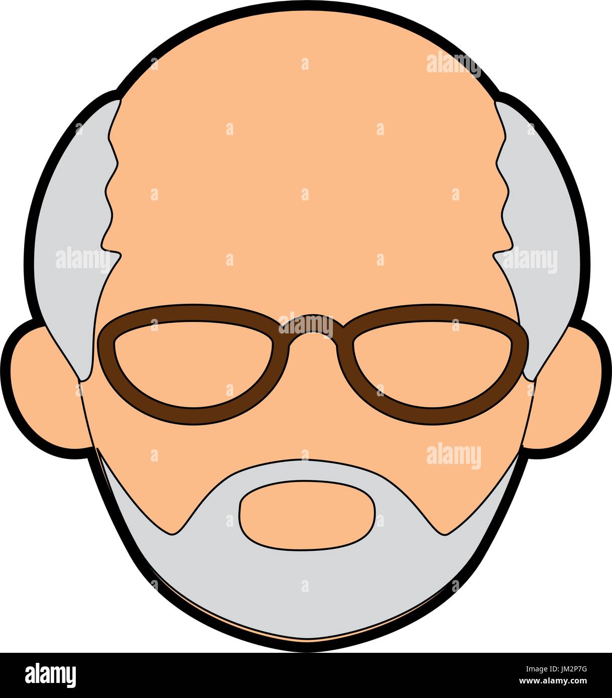 isolated old man face icon vector illustration graphic design Stock ...