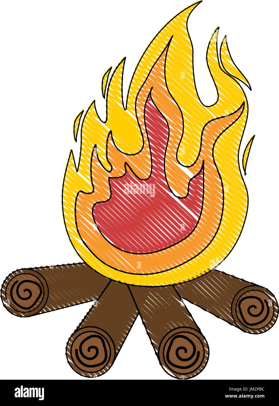 isolated wood fire icon vector illustration graphic design Stock Vector ...