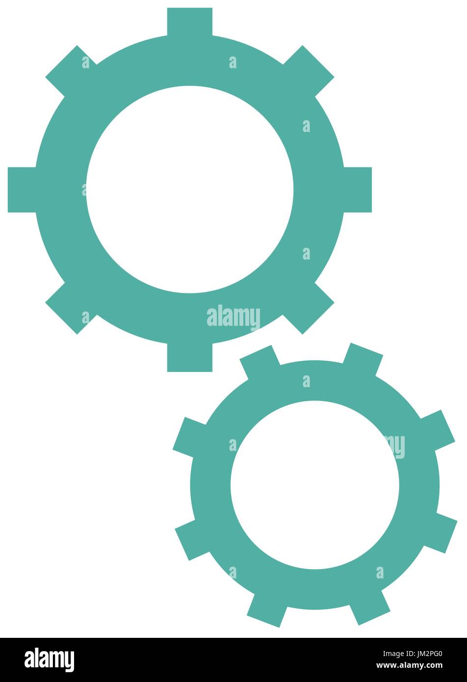 isolated two gears icon vector illustration graphic design Stock Vector ...