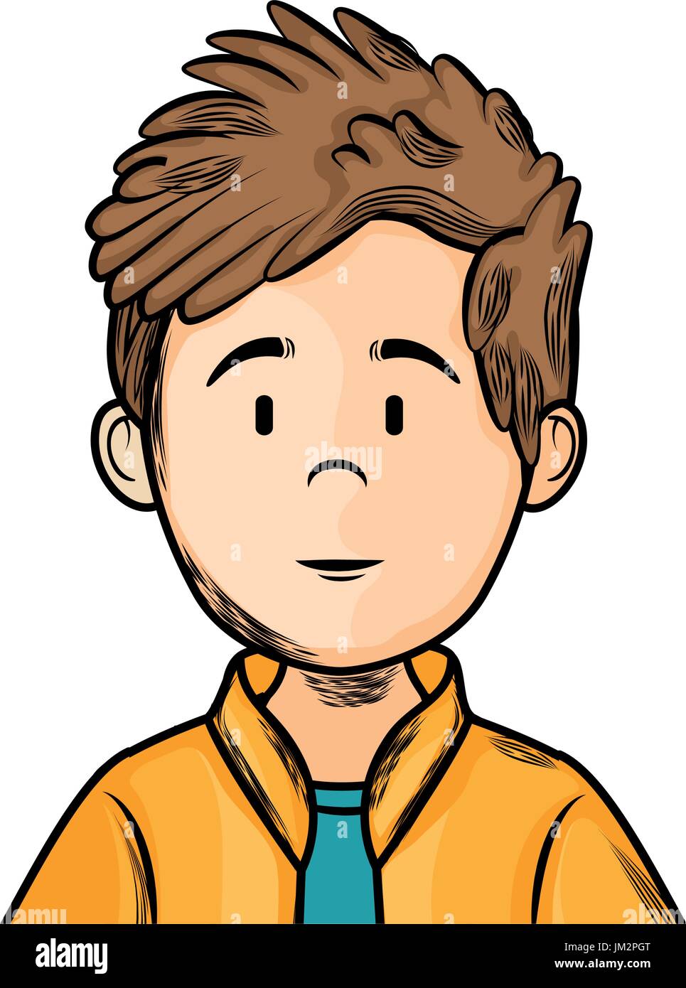 isolated upperbody young man icon vector illustration graphic design ...