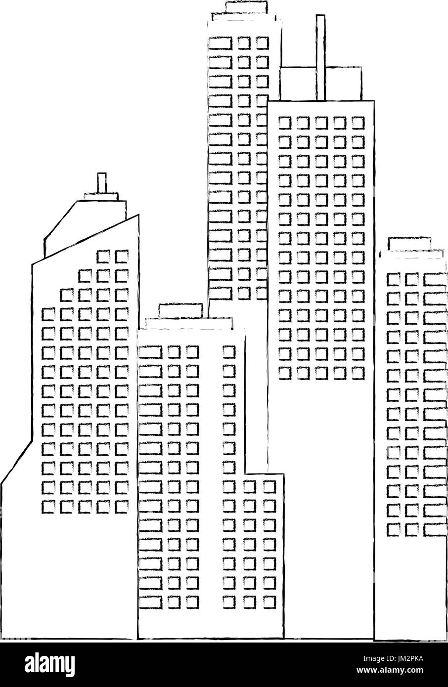 isolated city buildings Stock Vector Image & Art - Alamy