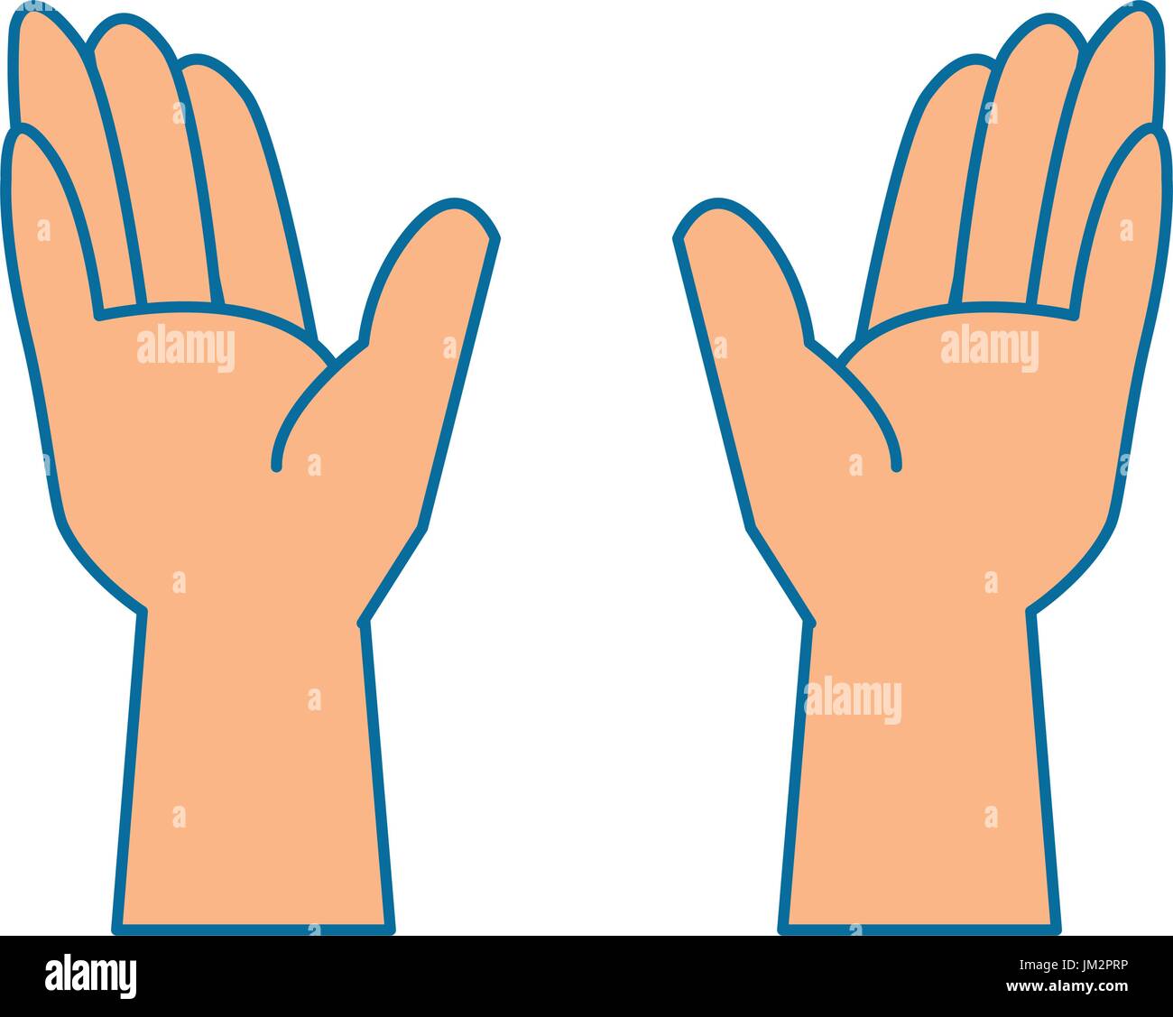 Holding up two fingers Stock Vector Images - Alamy