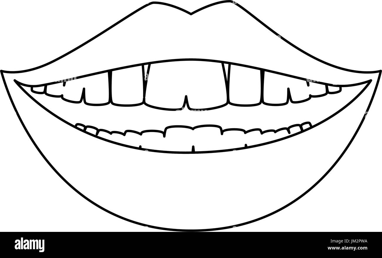isolated mouth smiling Stock Vector Image & Art - Alamy