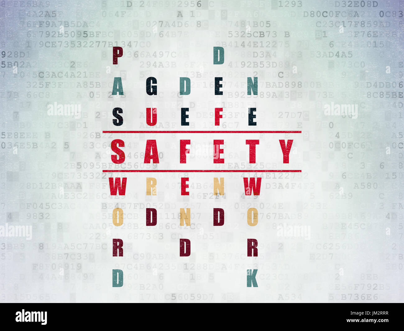 Privacy concept: Safety in Crossword Puzzle Stock Photo - Alamy