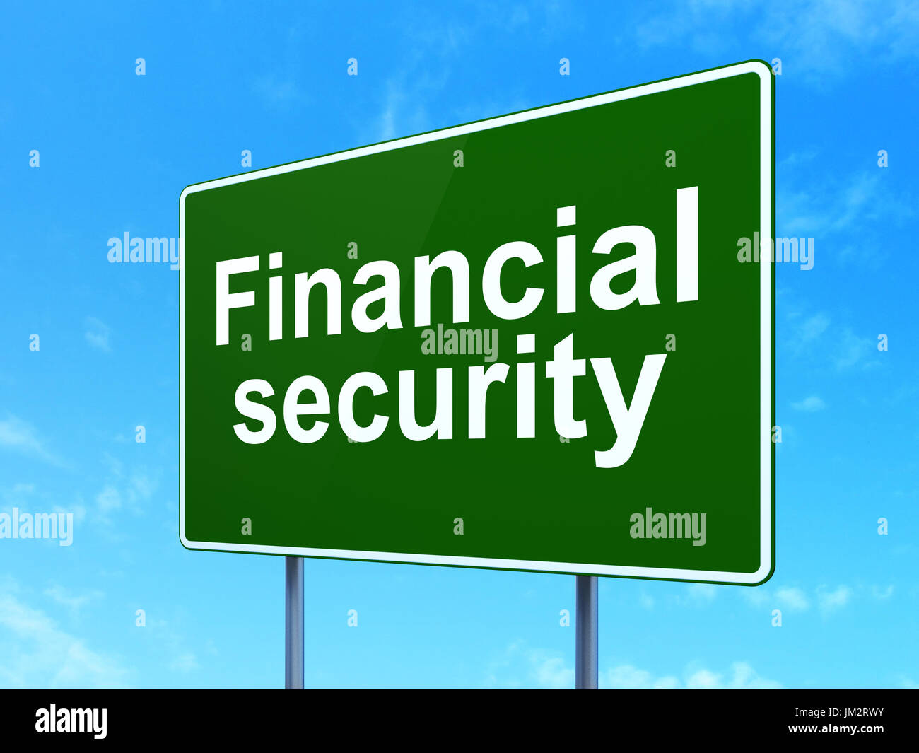 Security concept: Financial Security on road sign background Stock ...