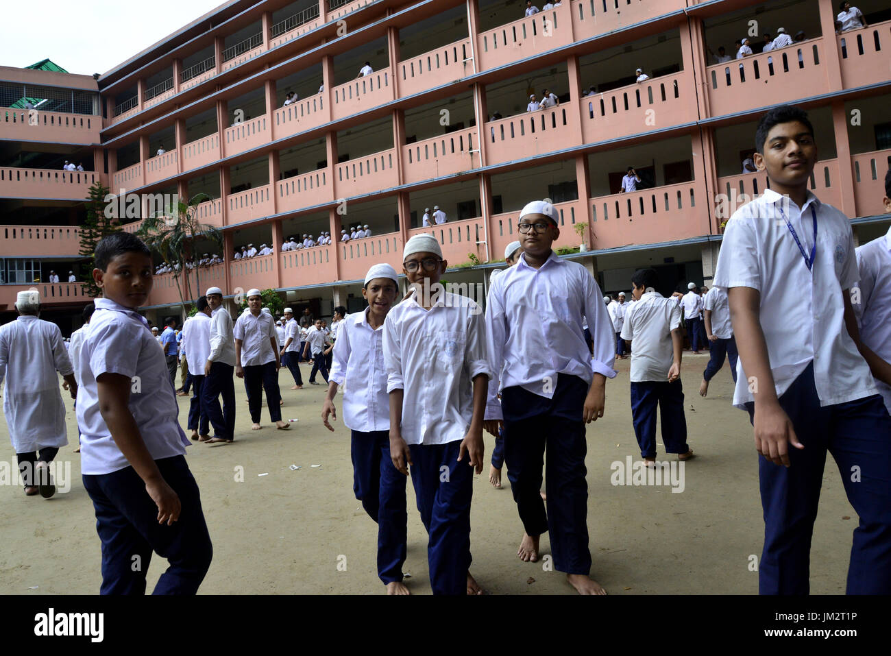 Indian school kids on ground in class hi-res stock photography and ...