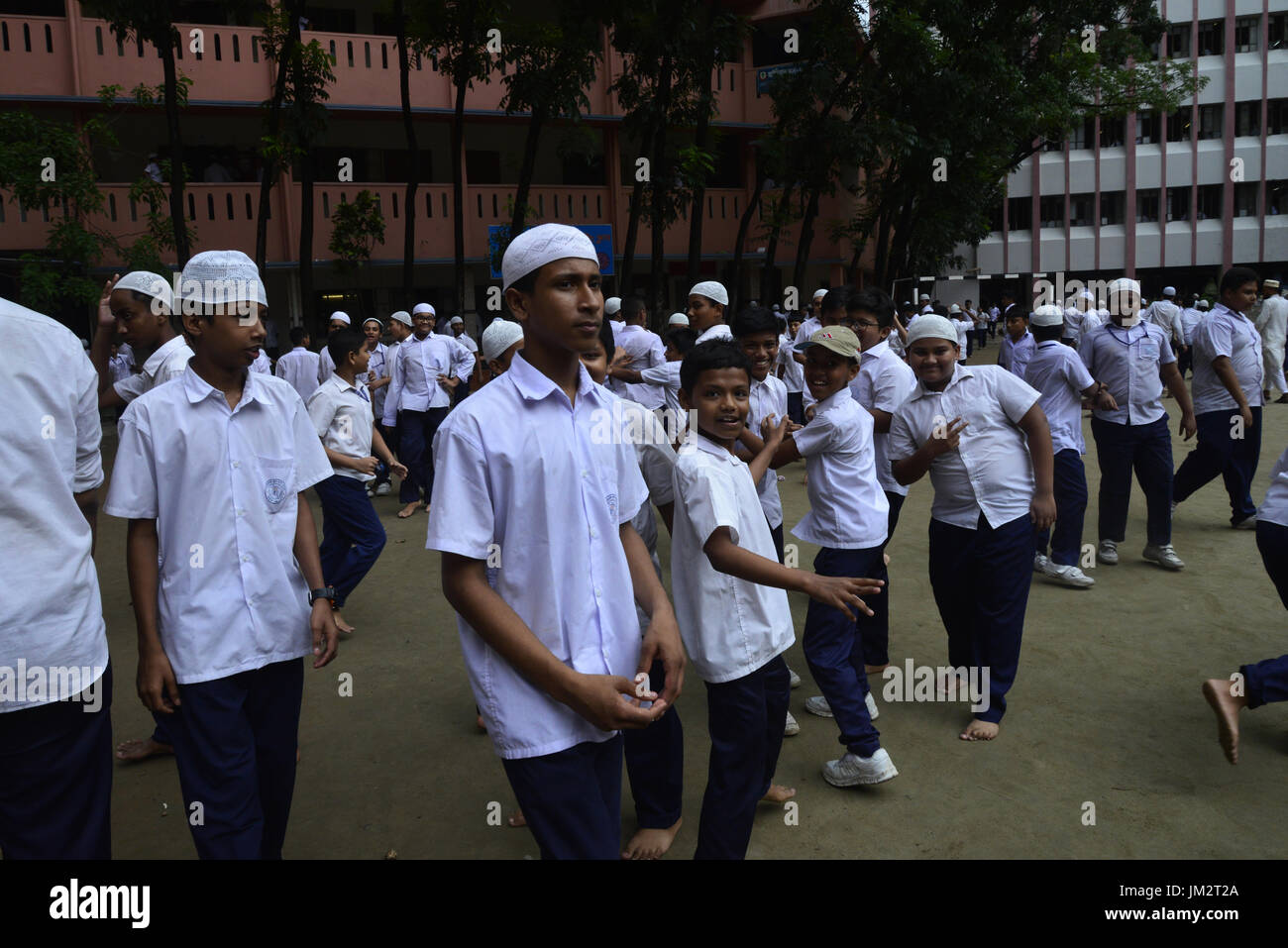 Indian school kids on ground in class hi-res stock photography and ...