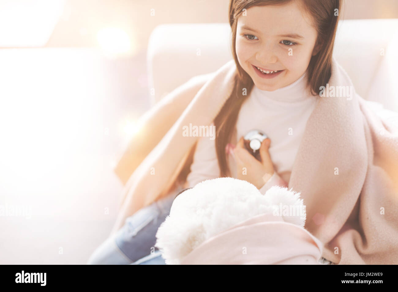 Beautiful child feeling happiness while being health Stock Photo - Alamy