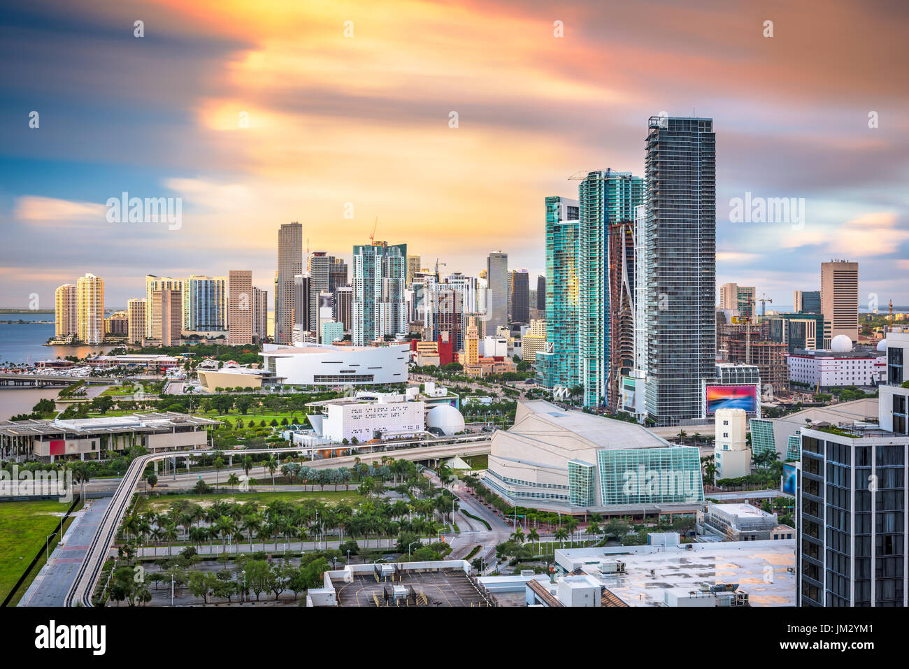 Miami, Florida, USA downtown cityscape Stock Photo - Alamy