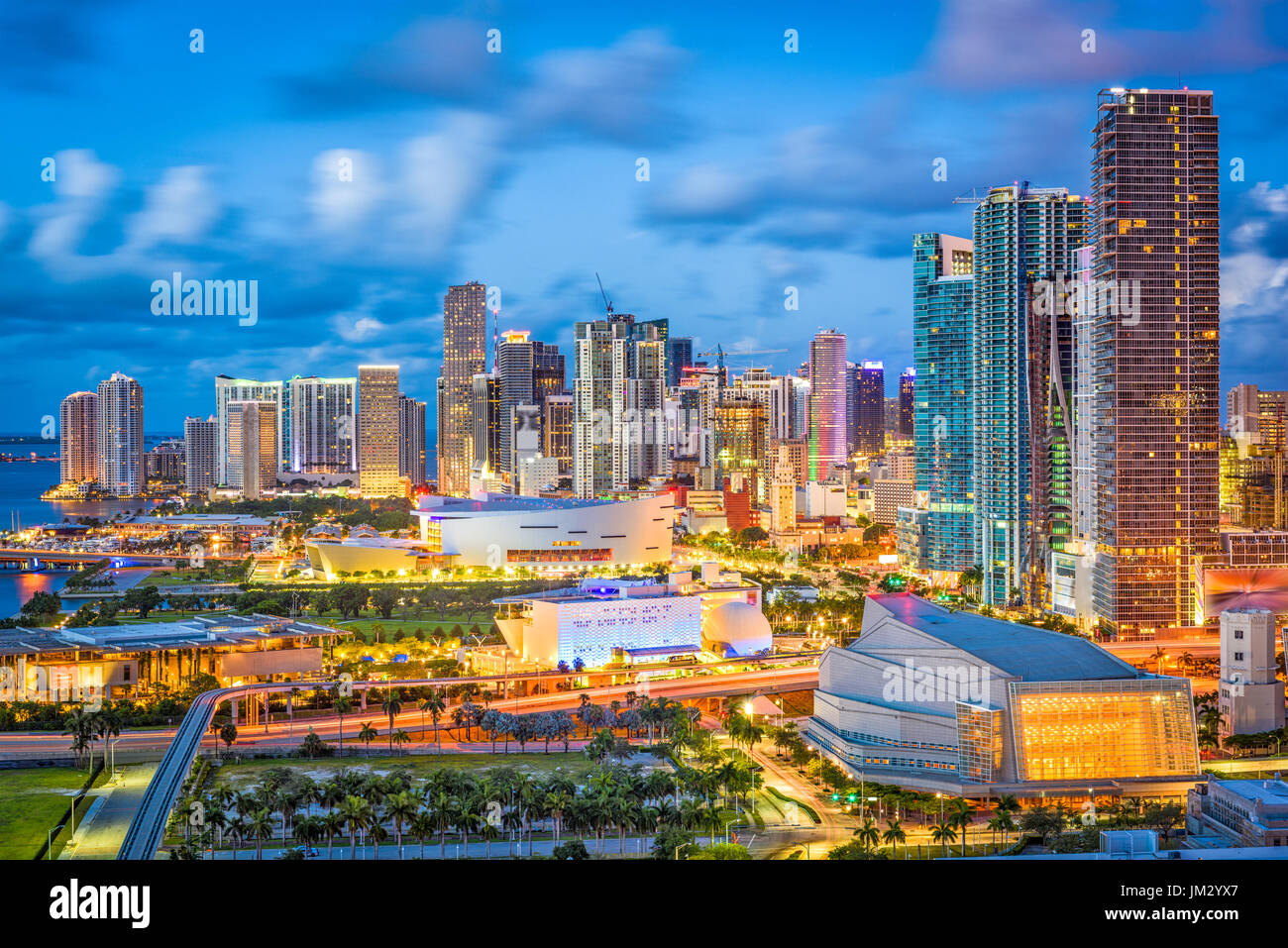 Miami, Florida, USA downtown cityscape Stock Photo - Alamy