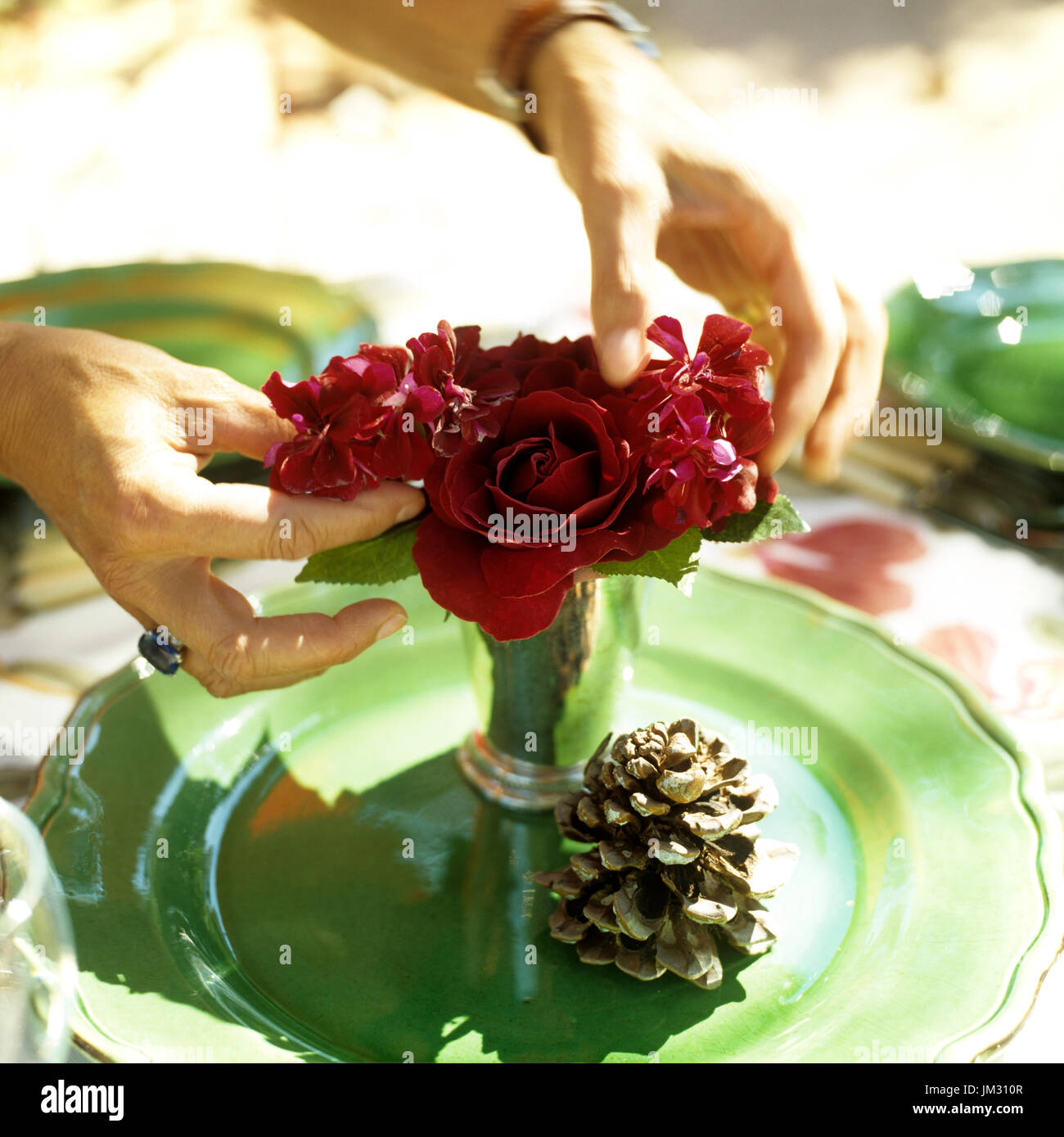 Arrangement from red roses hi-res stock photography and images - Alamy