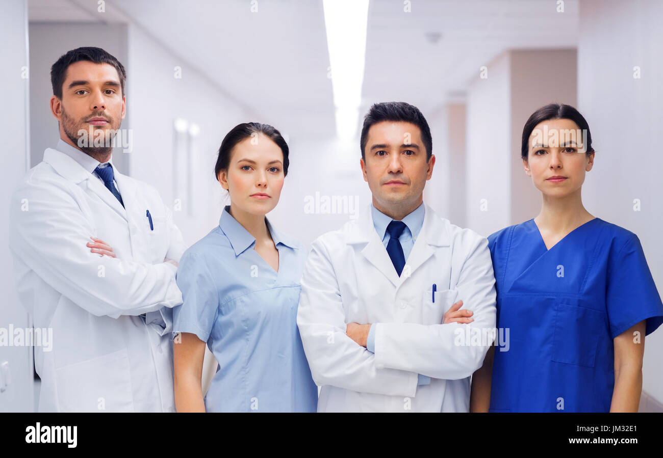 group of medics or doctors at hospital Stock Photo - Alamy