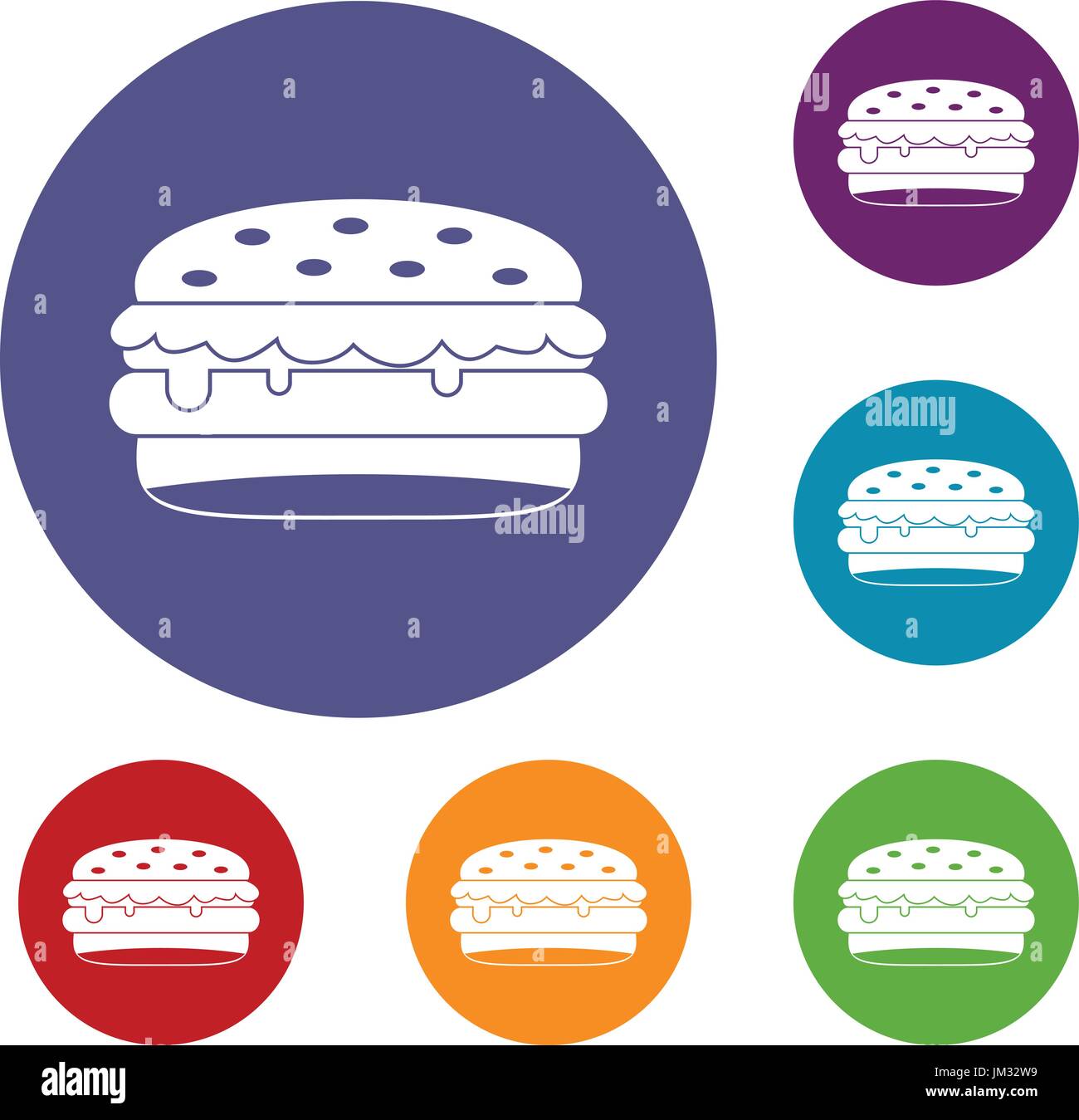 Burger icons set Stock Vector Image & Art - Alamy